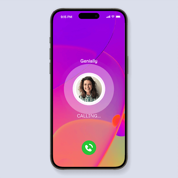 Appel téléphone mobile | Modèles Genially